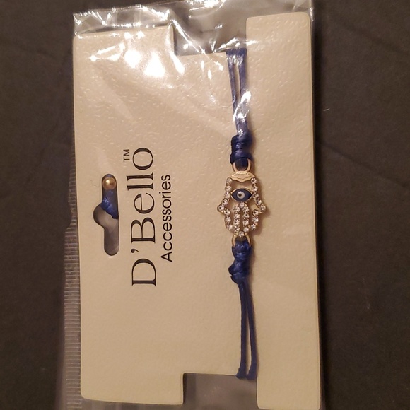 D'Bello | Jewelry | New Dbello Hamsa Evil Eye Adjustable Cord Bracelet ...
